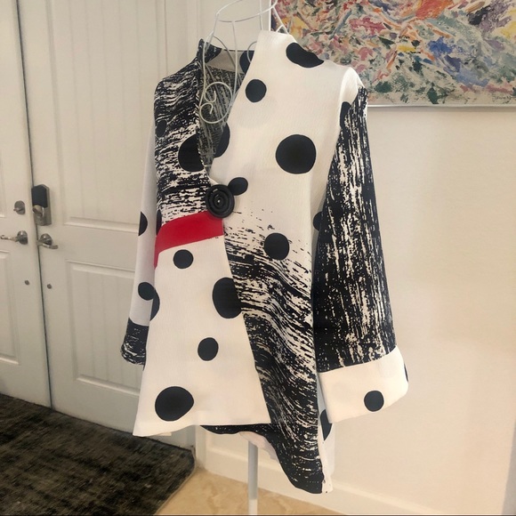 IC By Connie K | Jackets & Coats | Ic By Connie K Polka Dot Jacket ...